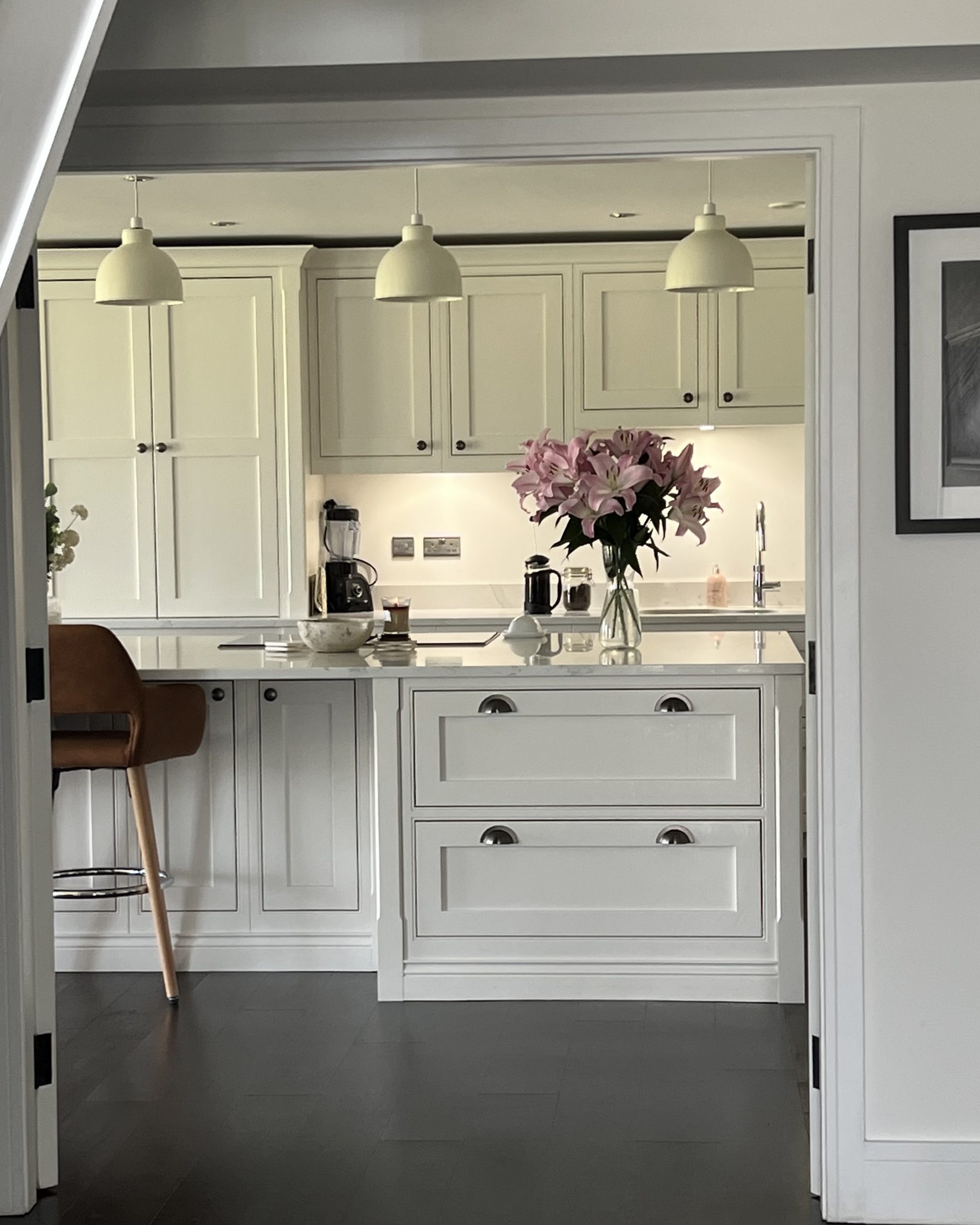In Frame - Painted Farrow & Ball "Bone" Kitchen - Kitchen Creations by ...